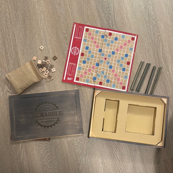 Games | Scrabble Classic Board Game Red And Brown | Poshmark